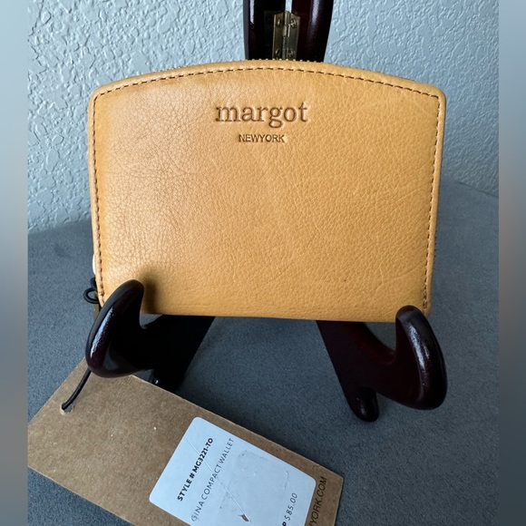 margot | Bags | Margot Leather Gina Compact Wallet Light Tan Nwt | Poshmark